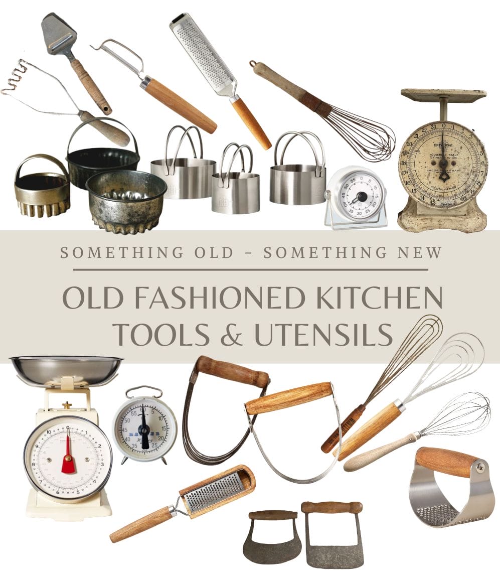 Something Old, Something New: Vintage Kitchen Finds - White and Woodgrain